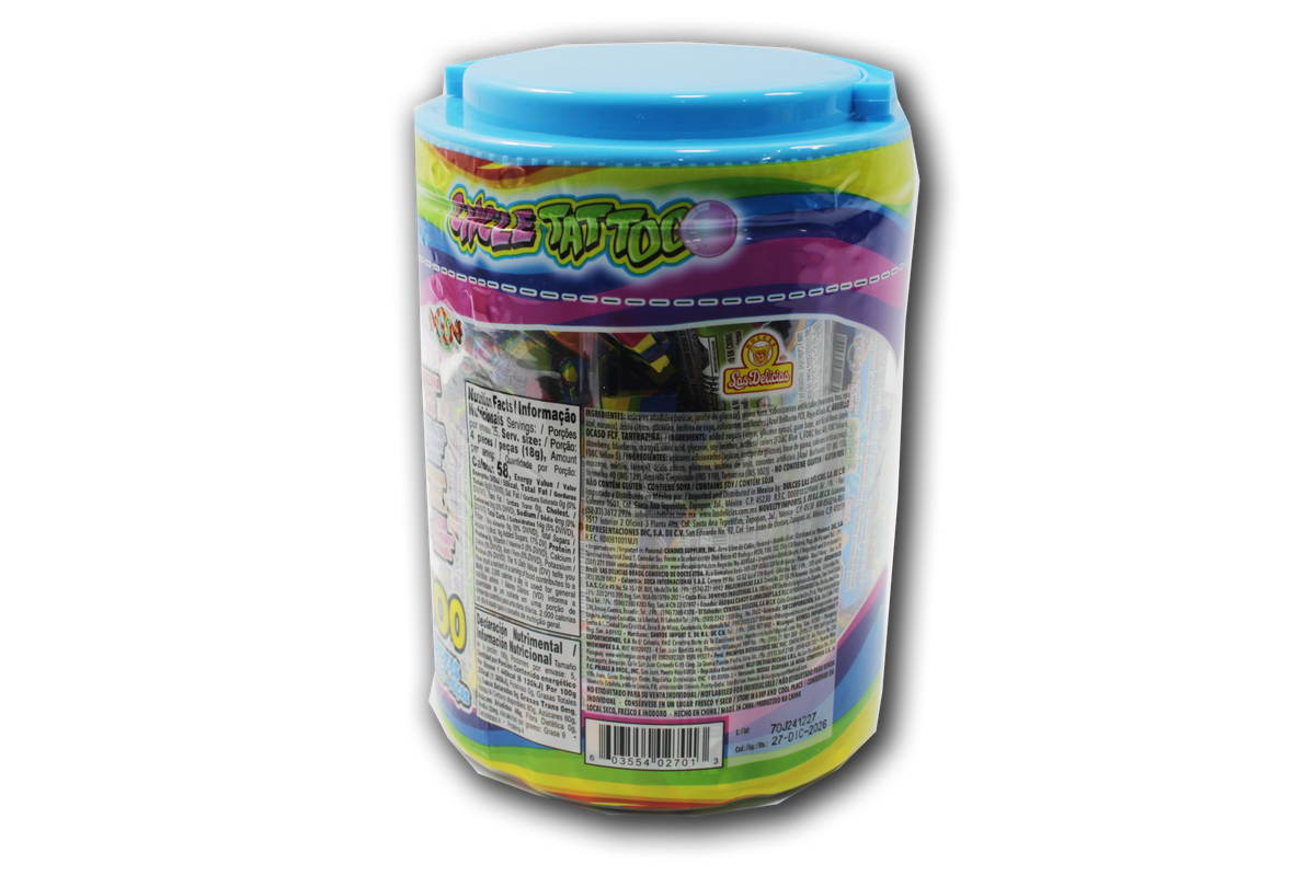 Chicle con Tatuaje Las Delicias (Vitrolero) – Dulcería La Estrella