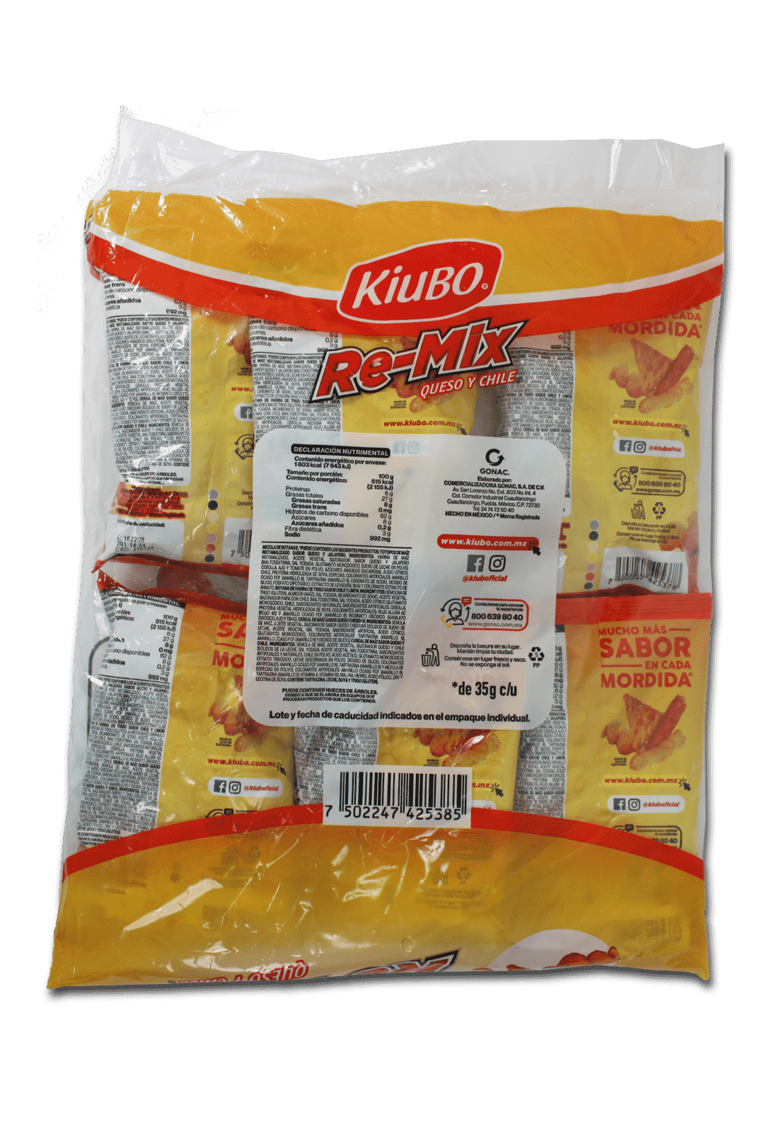Papas y frituras Kiubo re-mix queso – Dulcería La Estrella