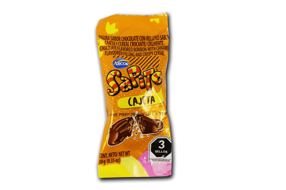 Sapito de chocolate relleno de cajeta y cereales – Dulcería La Estrella